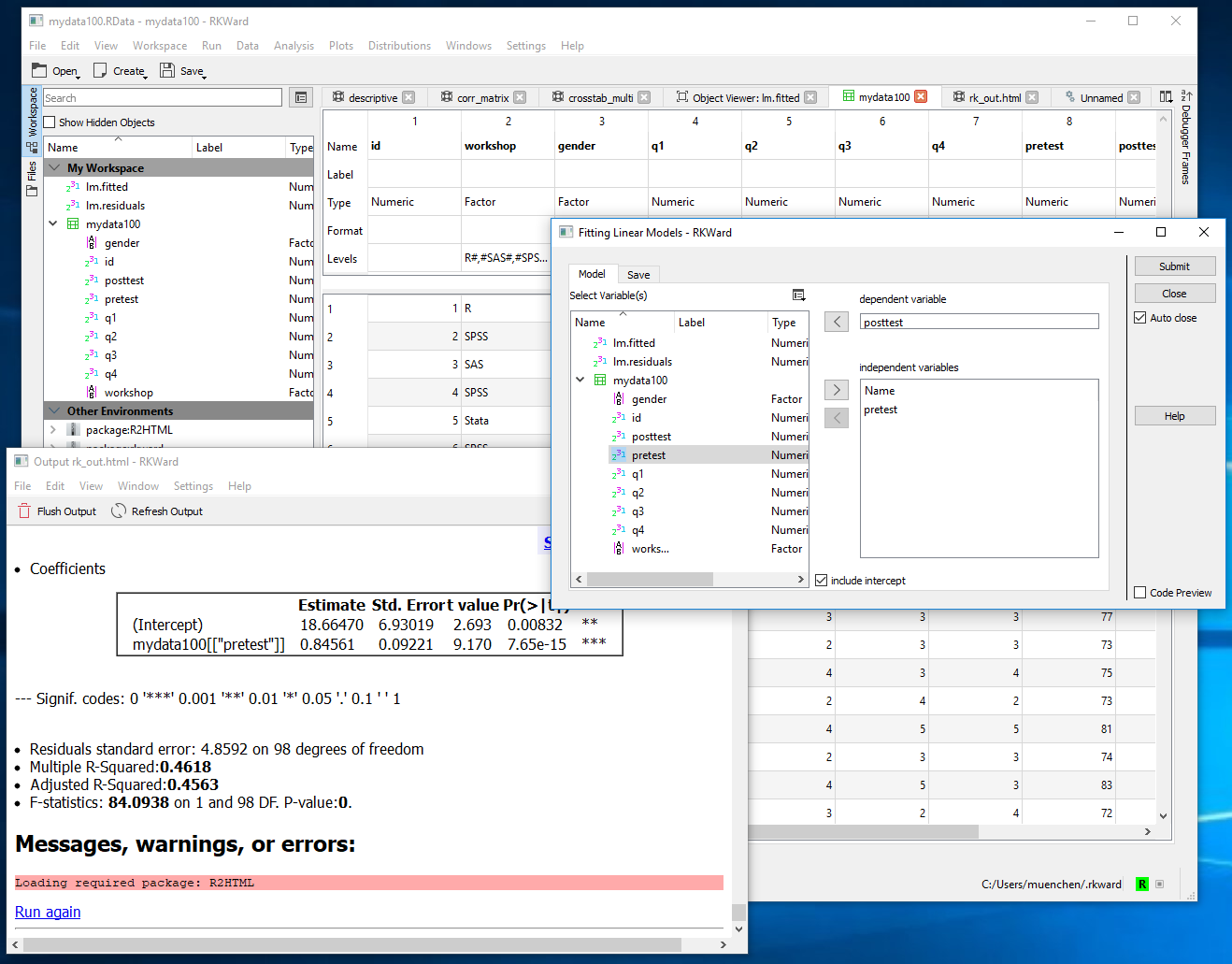 A Comparative Review of the RKWard GUI for R | r4stats.com