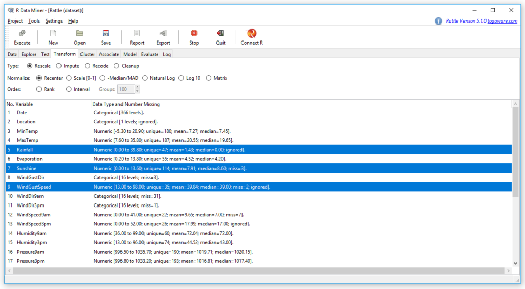 Review of the Rattle GUI for R | r4stats.com