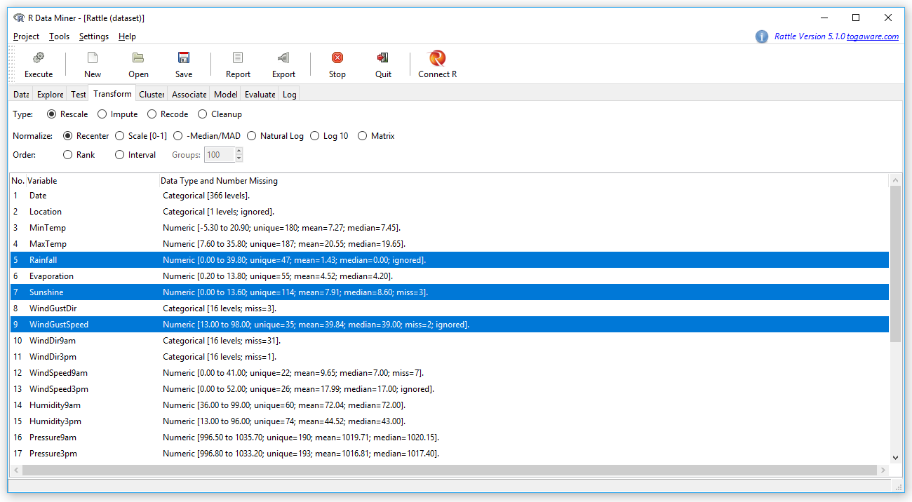 Review of the Rattle GUI for R | r4stats.com