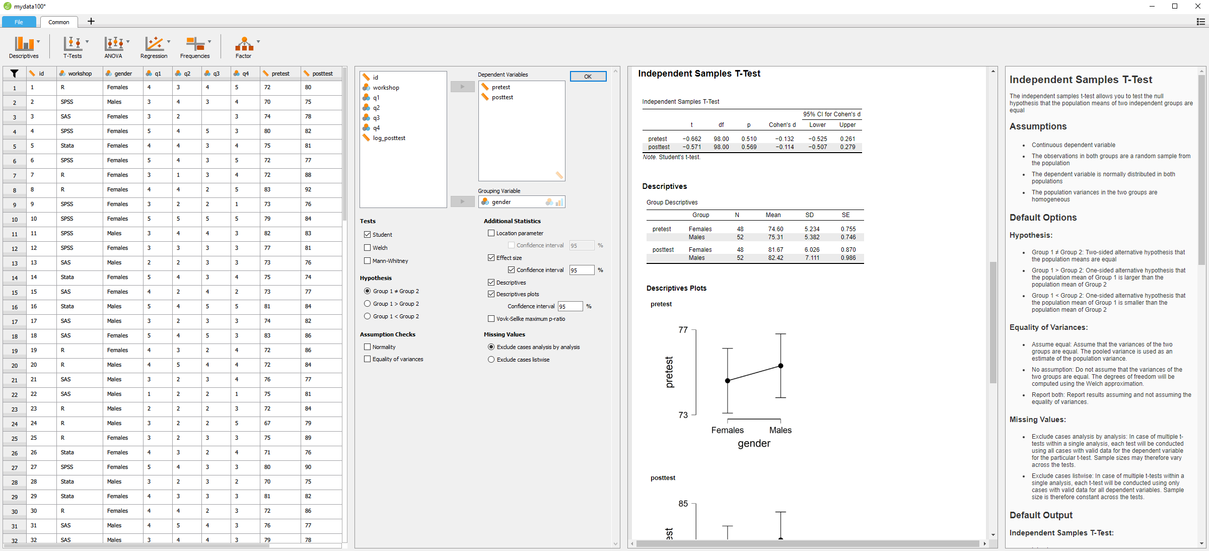 A Comparative Review of the JASP Statistical Software | r4stats.com