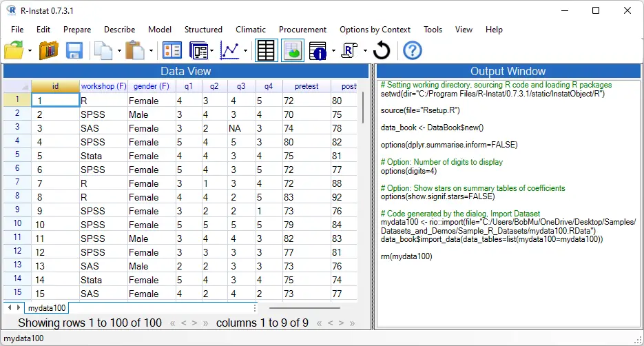 A Comparative Review of the R-Instat GUI for RA Comparative Review of the R-Instat GUI for R A ...